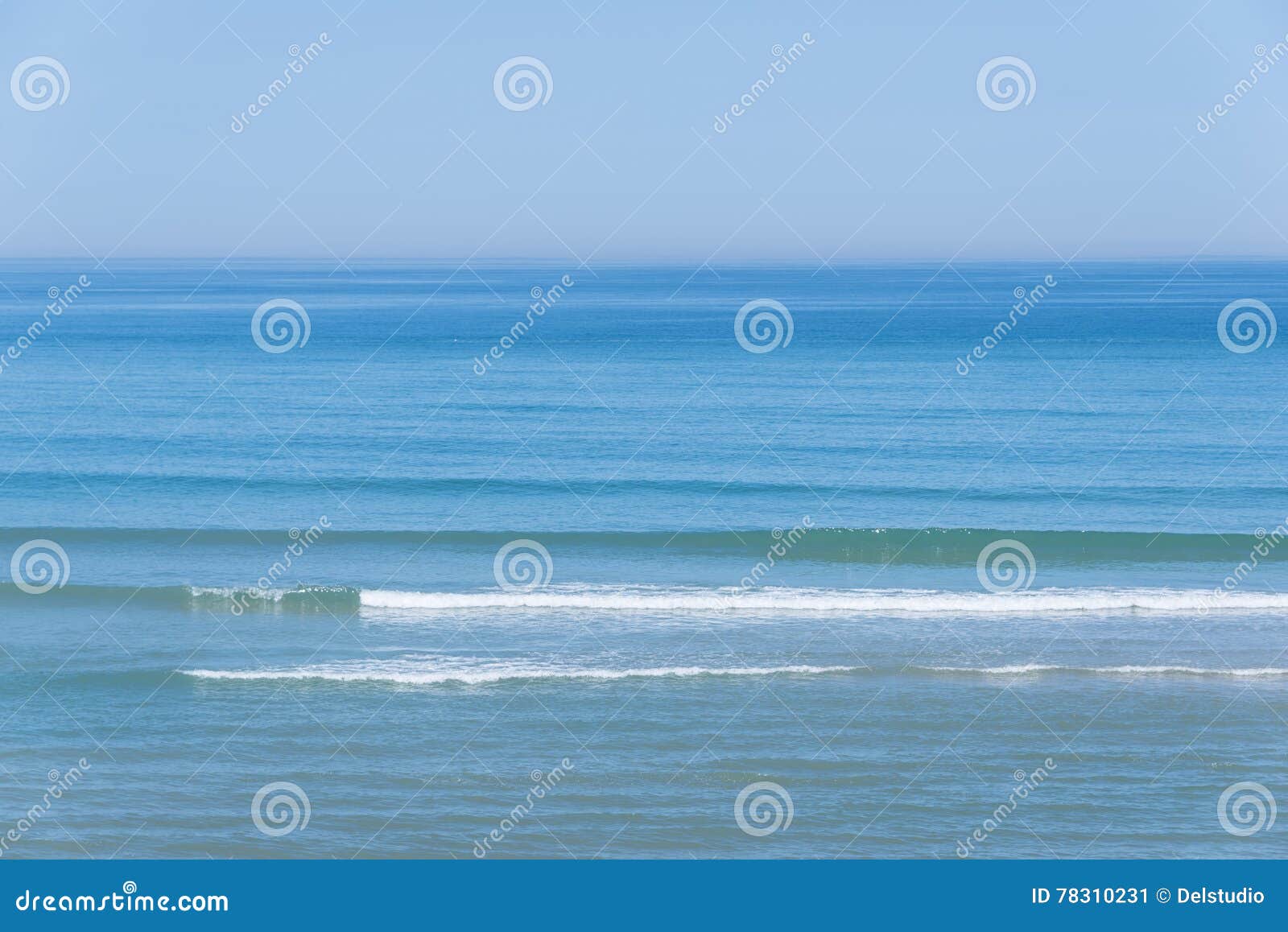 Atlantic Ocean with Waves and Sky Background Stock Image - Image of ...