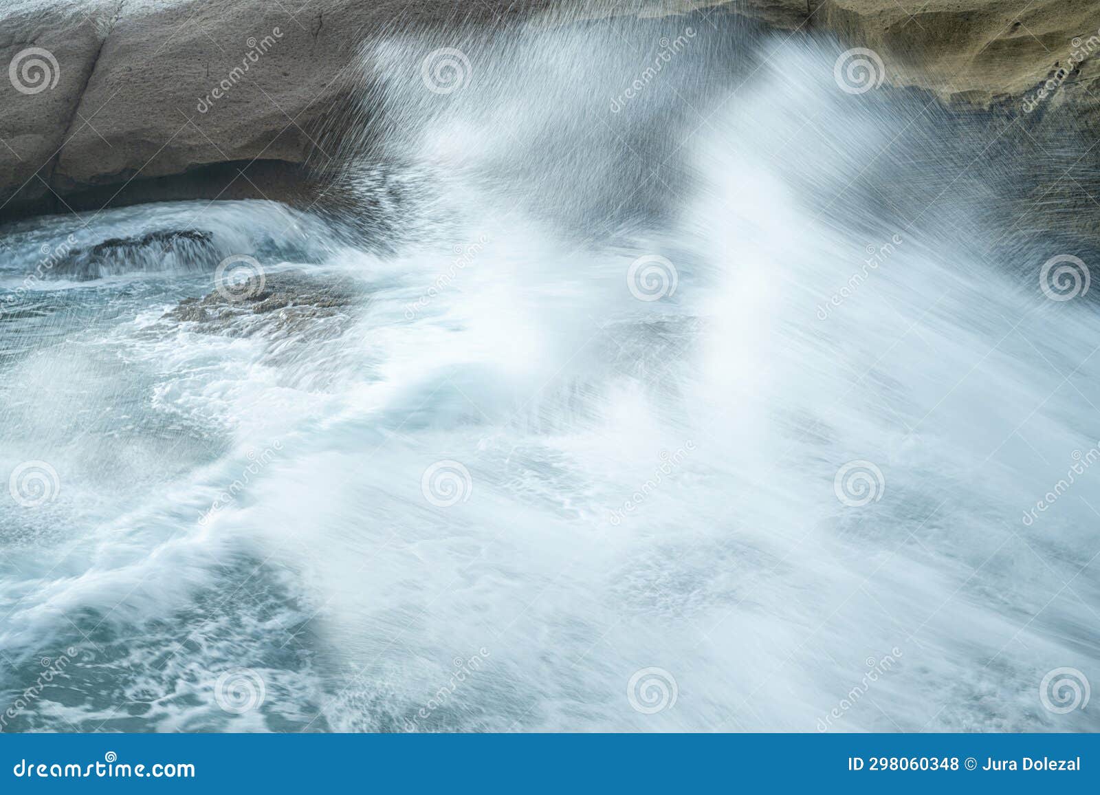 Atlantic Oceanscape during Sunset with Waves and Rocks, Tenerife Island ...
