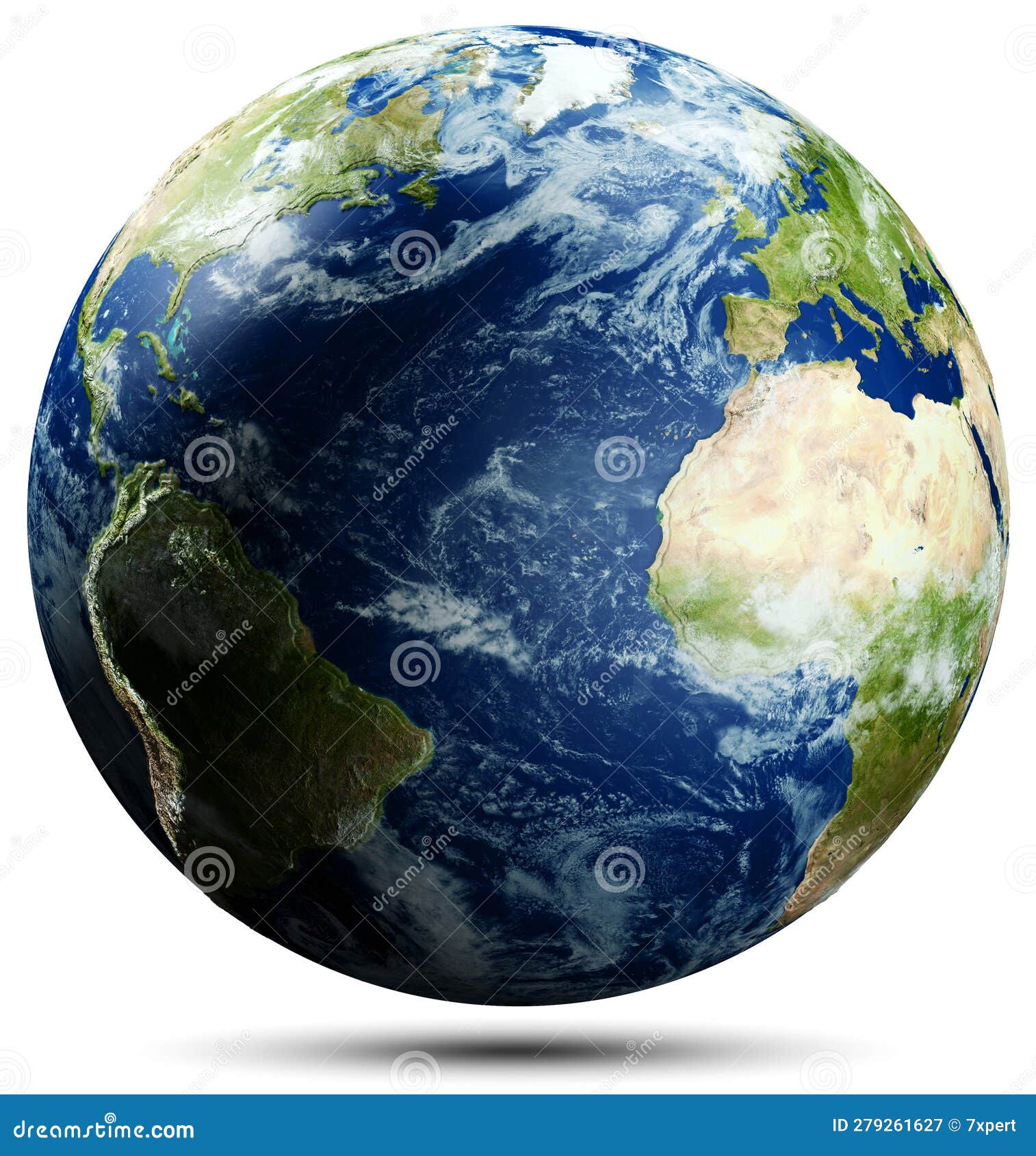 Atlantic - planet Earth stock illustration. Illustration of atlantic ...