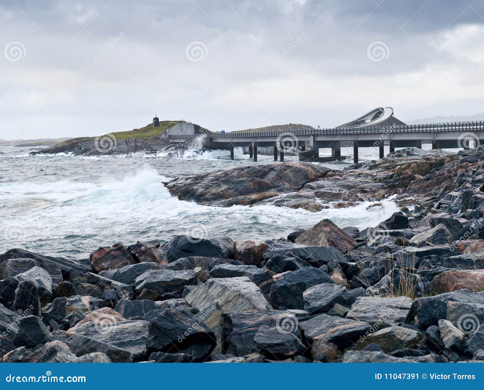 Atlantic Road In Norway, Atlanterhavsveien. Fantastic Road Bridge Over ...