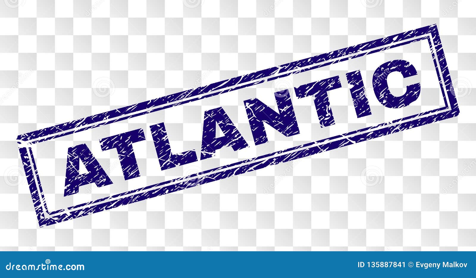 Grunge ATLANTIC Rectangle Stamp Stock Vector - Illustration of draft ...