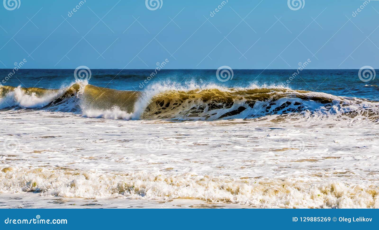 An Atlantic Wave Breaks Powerfully Onto the Shore Stock Image - Image ...