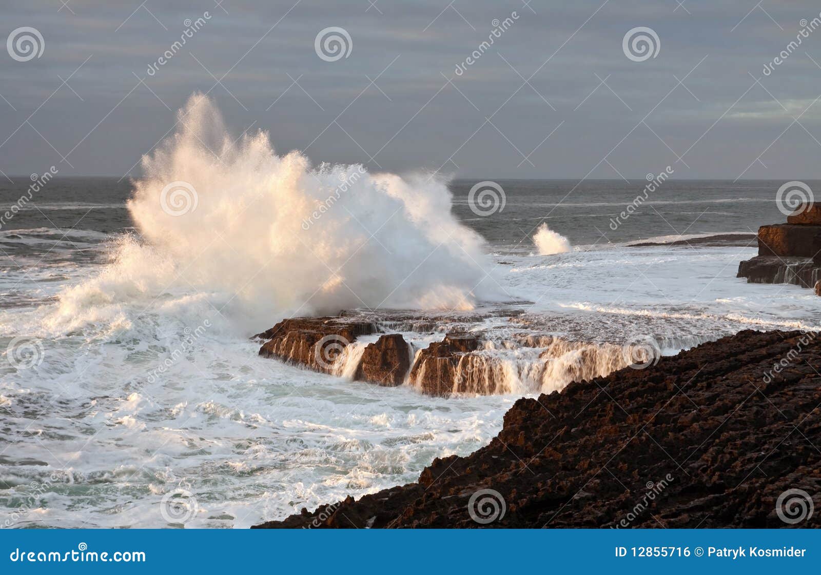 Atlantic wave explosion stock photo. Image of ocean, park - 12855716