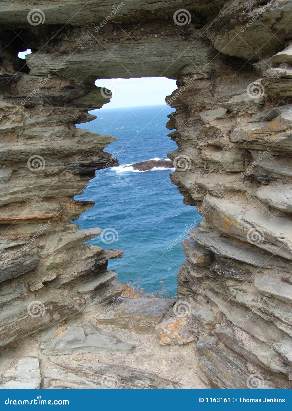 Atlantic window view stock image. Image of castle, dilapidated - 1163161