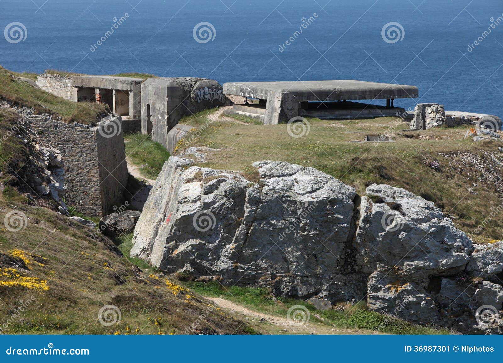 Atlantikwall stockbild. Bild von bunker, meer, verteidigung - 36987301