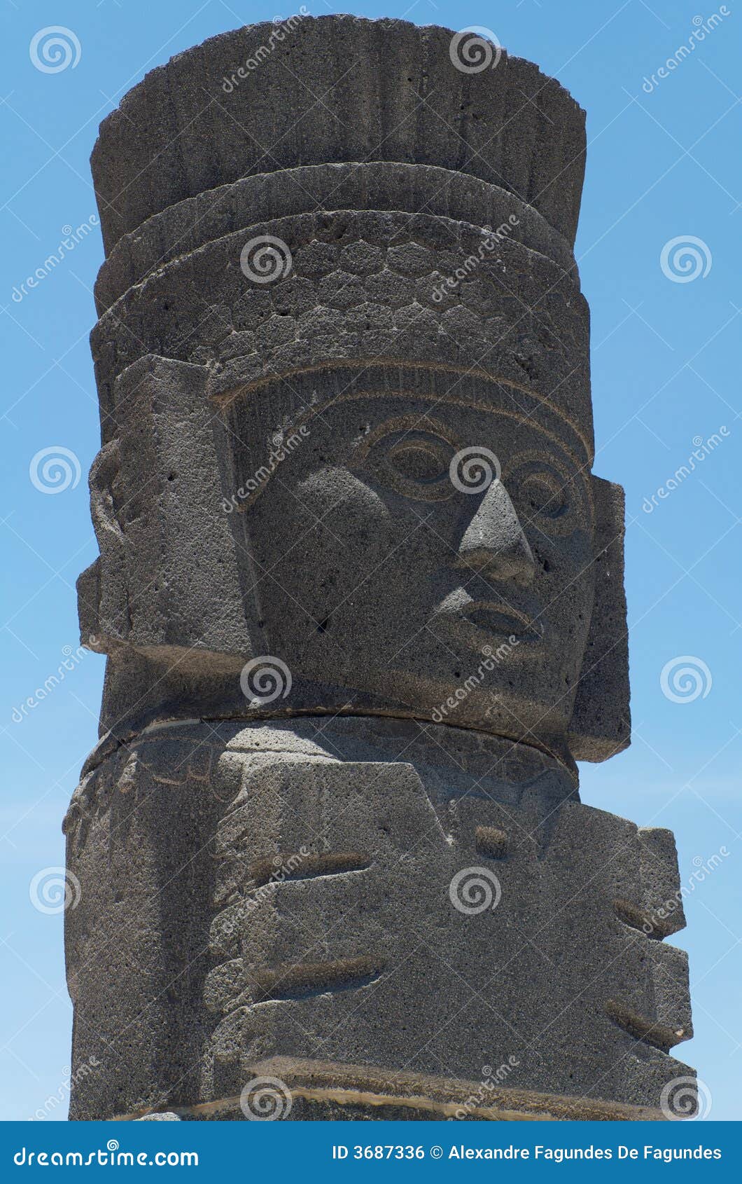 Atlantis Head in Tula Mexico Stock Photo - Image of site, adorned: 3687336