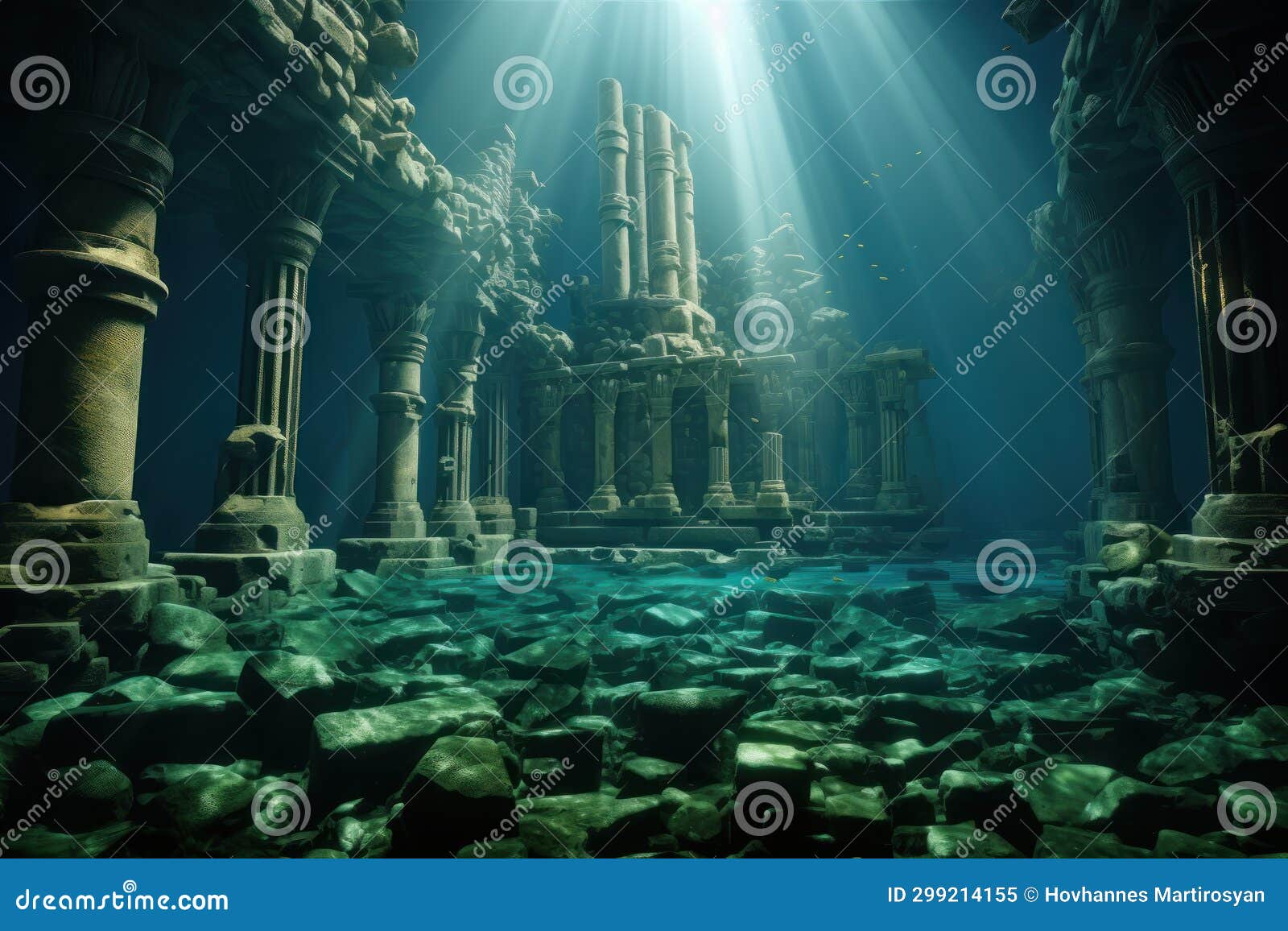 Atlantis. Lost Civilization of Atlantis.Undersea Ruins. Ruins of the ...