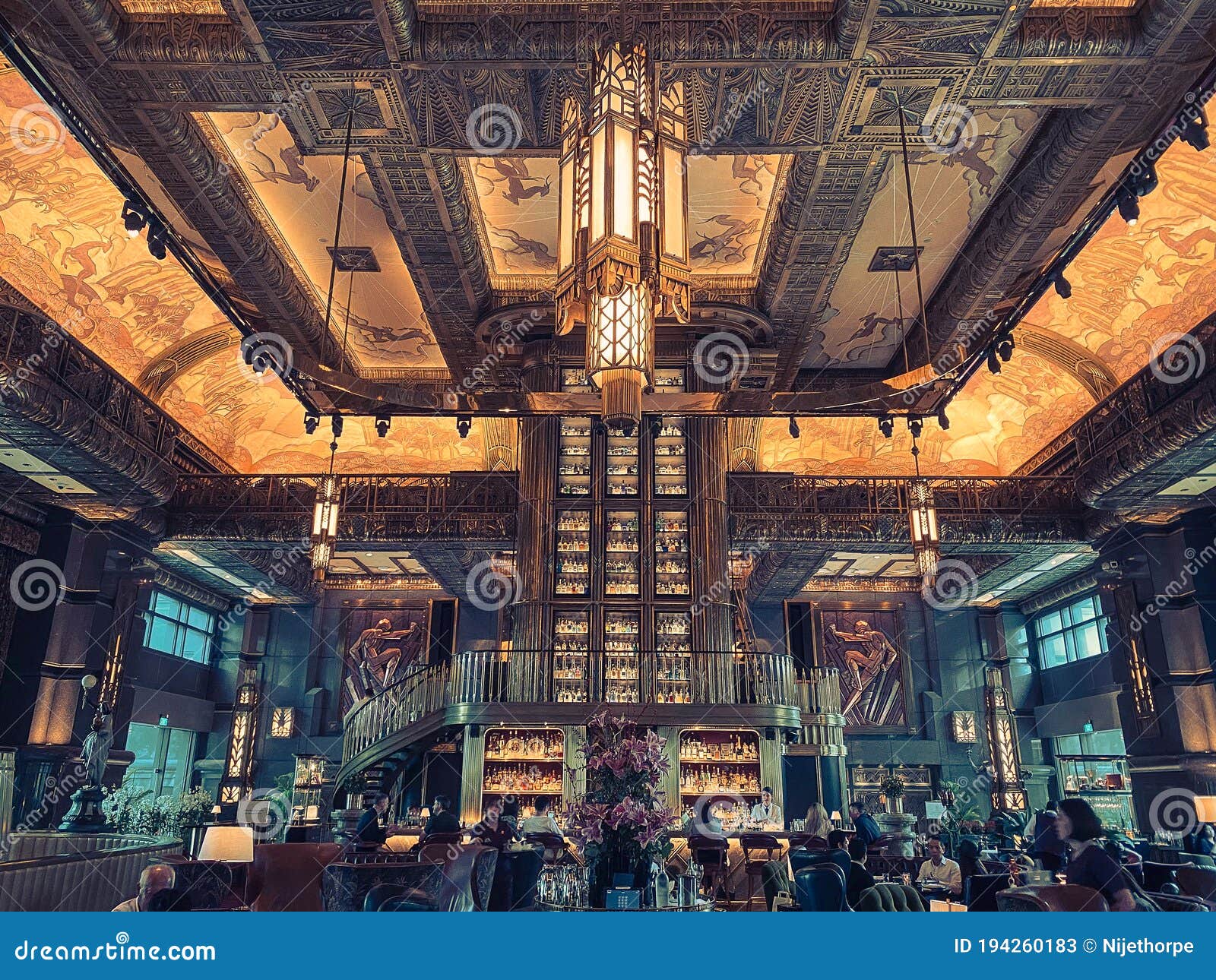 Atlas Bar, Singapore editorial stock photo. Image of deco - 194260183