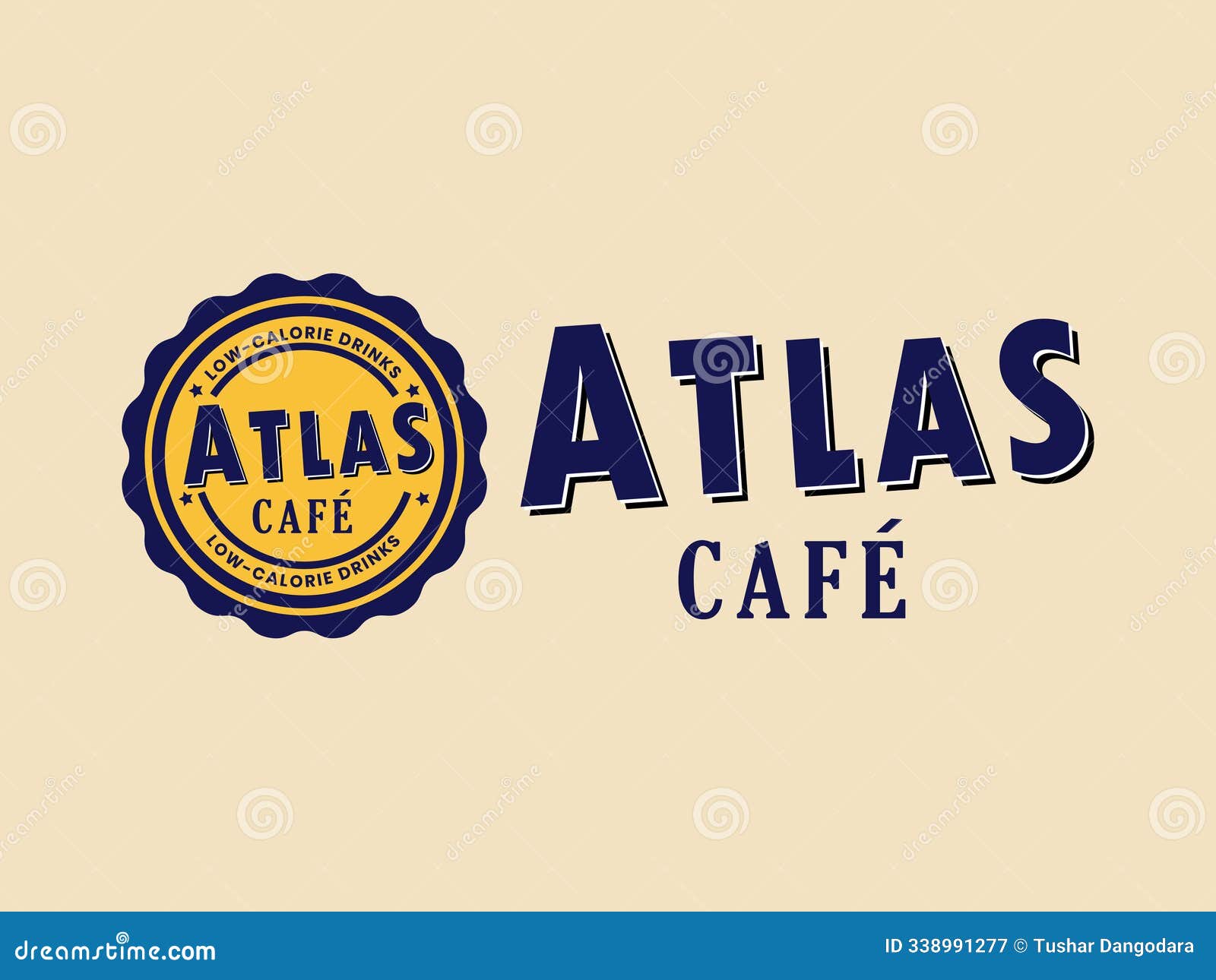 ATLAS CAFE Mascot Logo. New Mascot Cafe Logo with Two Different ...