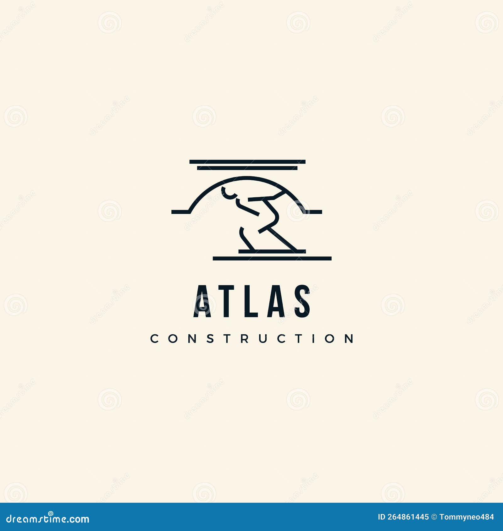 Abstract Atlas Construction Logo Design Vector Inspiration Stock Vector ...