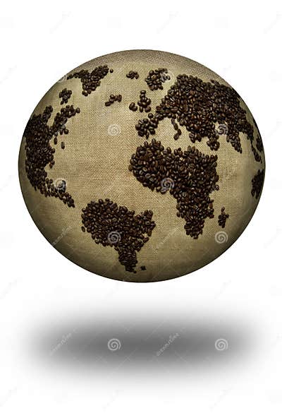 Atlas do mapa do café ilustração stock. Ilustração de continente - 60165596