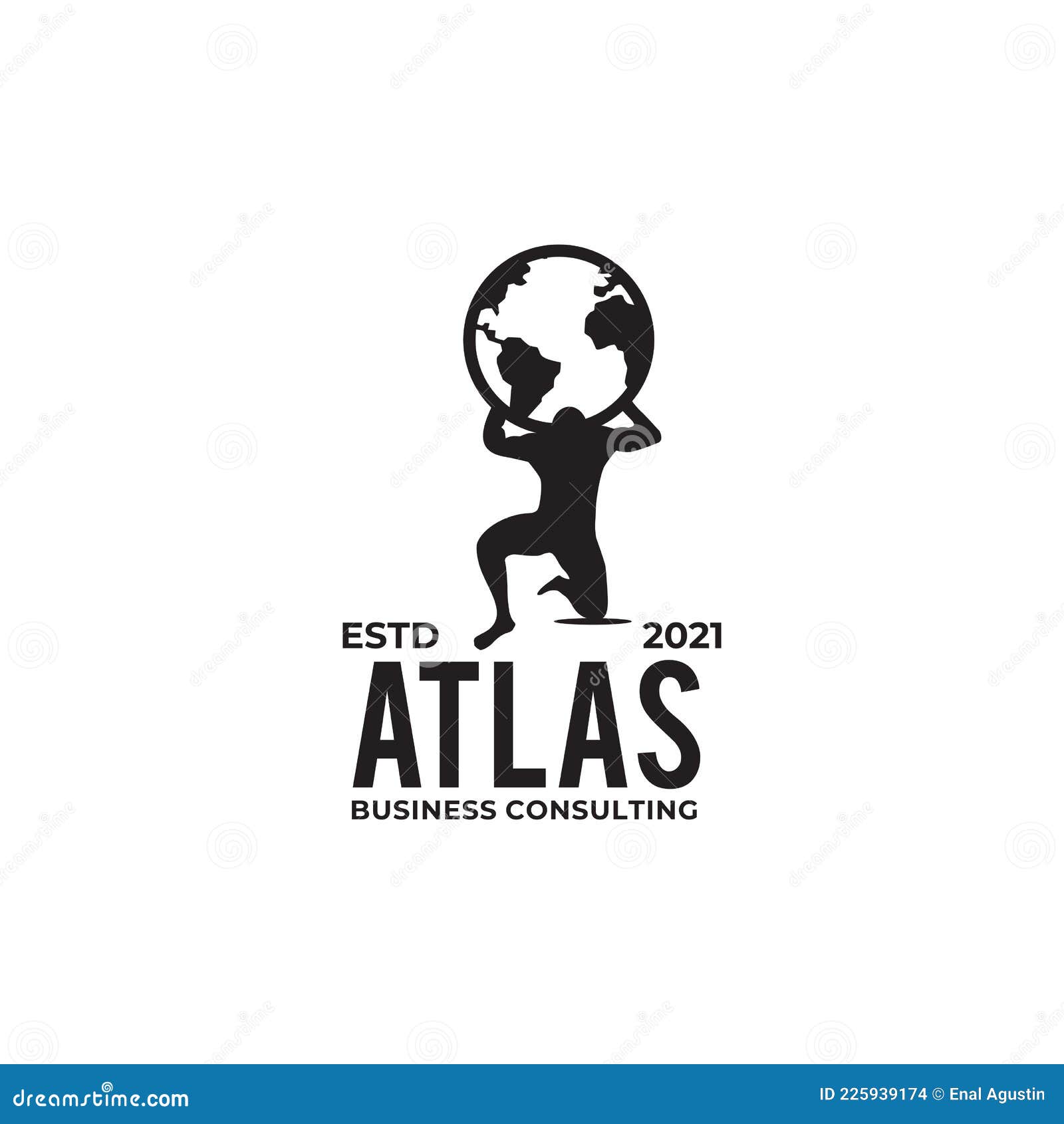 Atlas Hub Globe Logo Design Template Vektor Abbildung - Illustration ...
