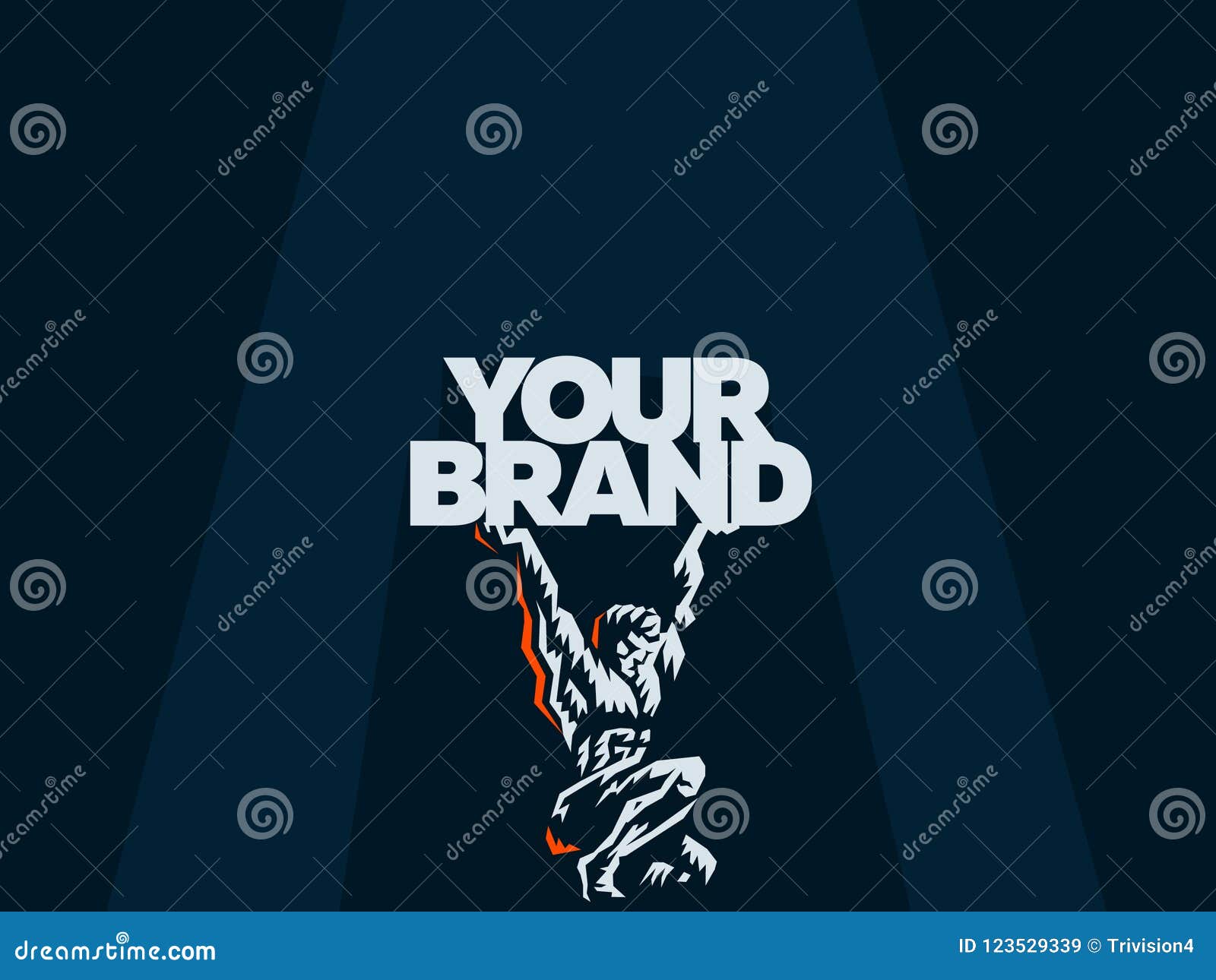 Atlas Keeps The Earth On Their Shoulders. Vector Drawing Silhouette ...