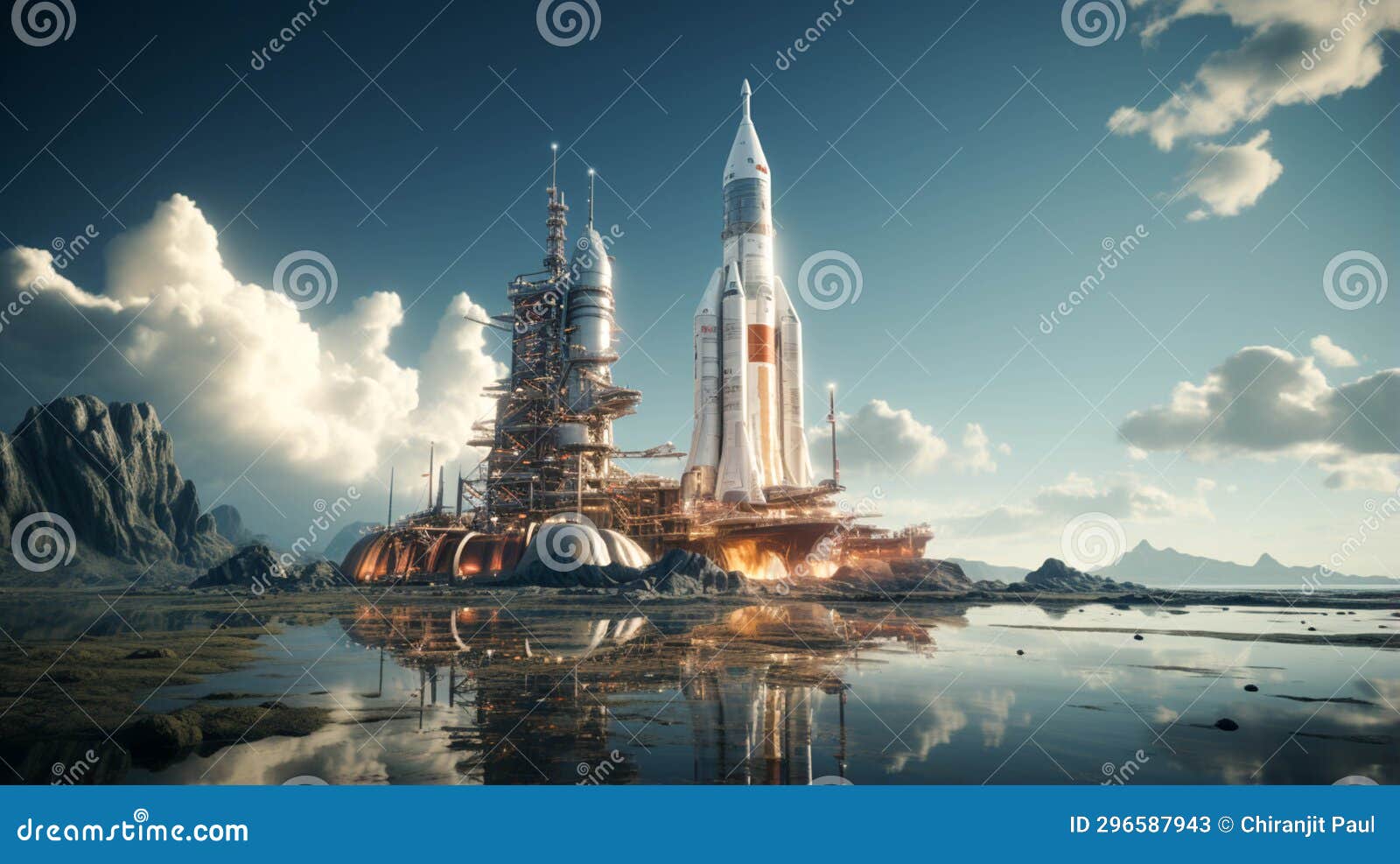 Atlas-5 Launch Close Up Front View Stock Image - Image of rocketship ...