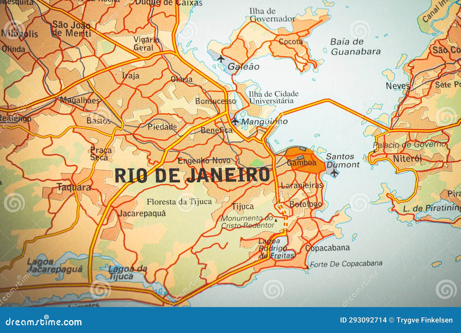 Atlas Map of Rio De Janeiro in Brazil.. Stock Photo - Image of nature ...
