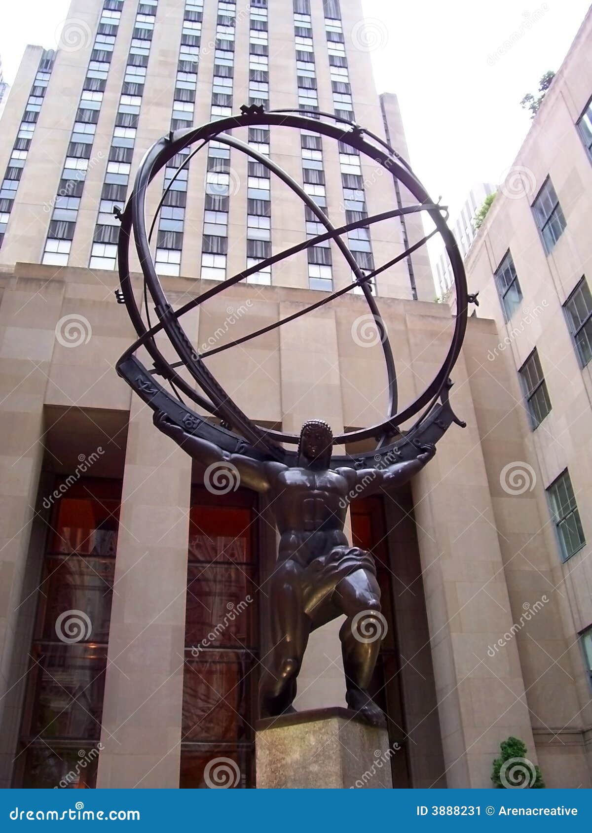 Atlas Statue stock image. Image of landmark, statue, sculpture - 3888231