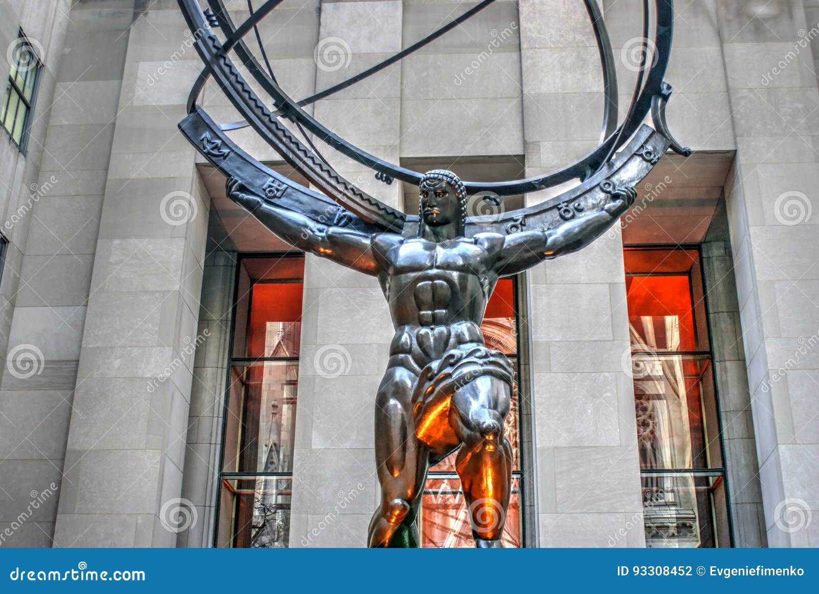 Atlas statue editorial photography. Image of architecture - 93308452