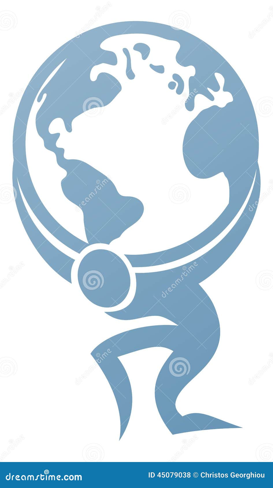 Atlas Lifting Sphere Ball On Shoulders Royalty-Free Stock Photo ...