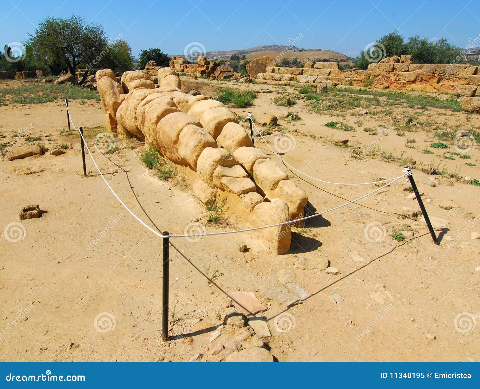 A Giant Telamon At The Temple Of Zeus Royalty-Free Stock Photo ...