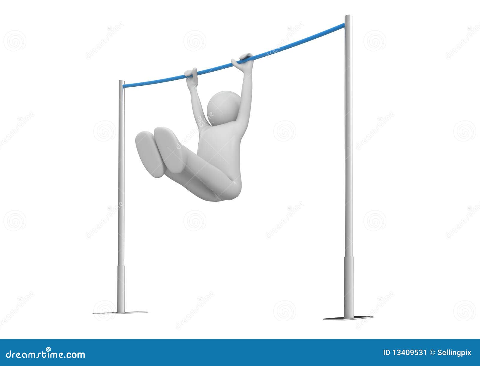 Atleet op rekstok stock illustratie. Illustration of achtergrond - 13409531