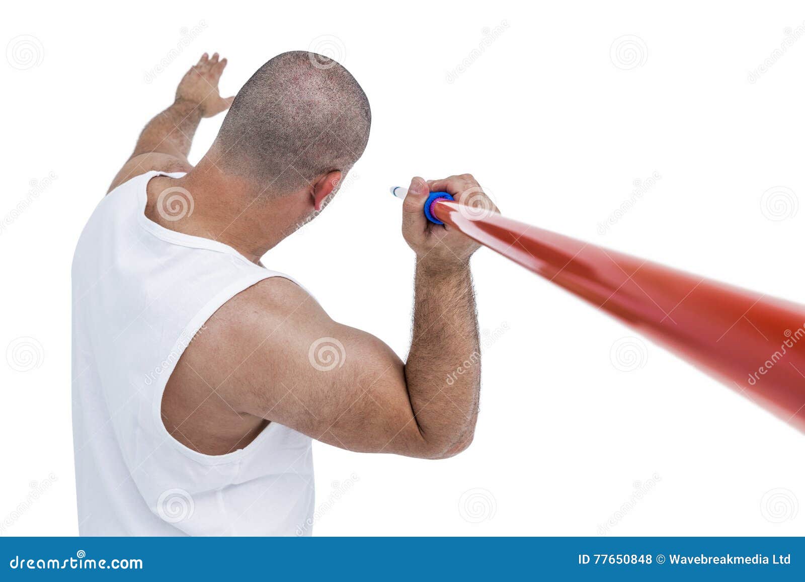 Atleta Che Prepara Gettare Giavellotto Fotografia Stock - Immagine di ...