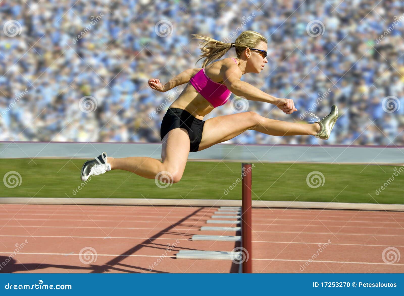 Atleta Do Hurdler Do Atletismo Foto de Stock - Imagem de movimento ...