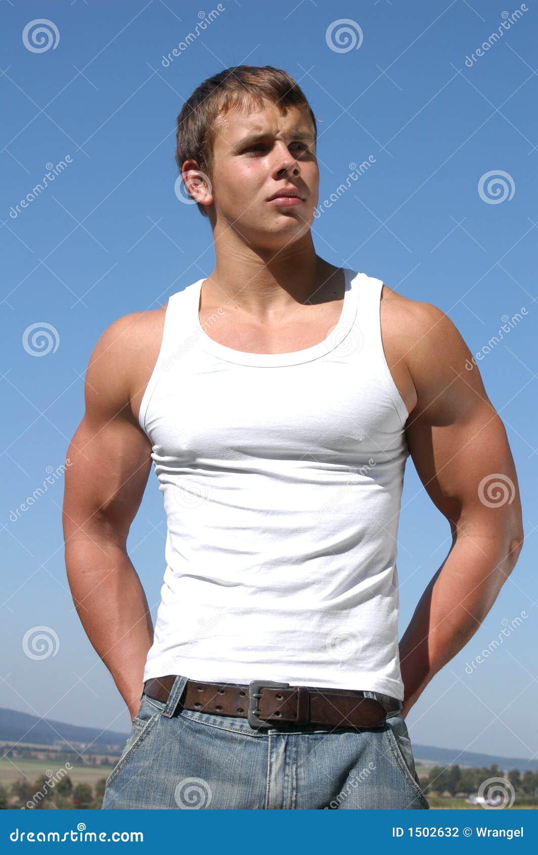 Atleta muscular joven foto de archivo. Imagen de manera - 1502632