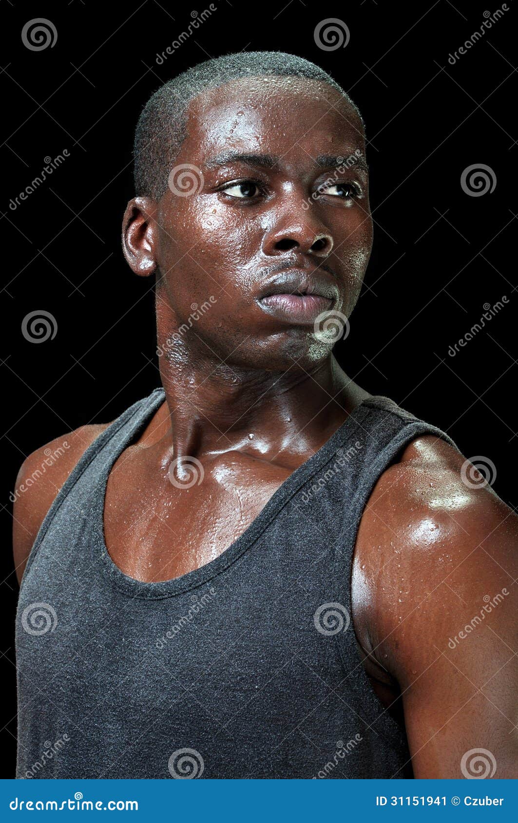 Atleta suado intenso imagem de stock. Imagem de olhar - 31151941
