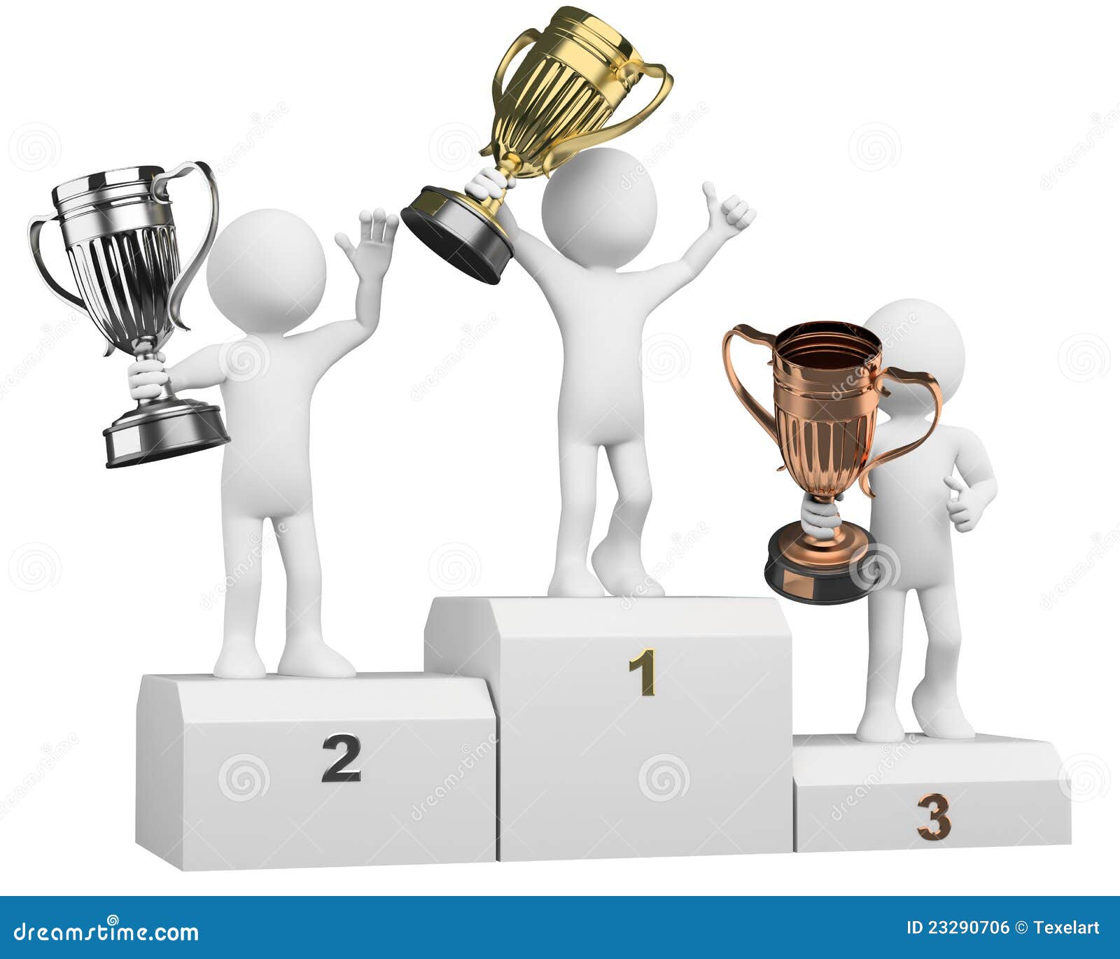Atletas 3D En El Podium De Ganadores Foto de archivo - Ilustración de ...