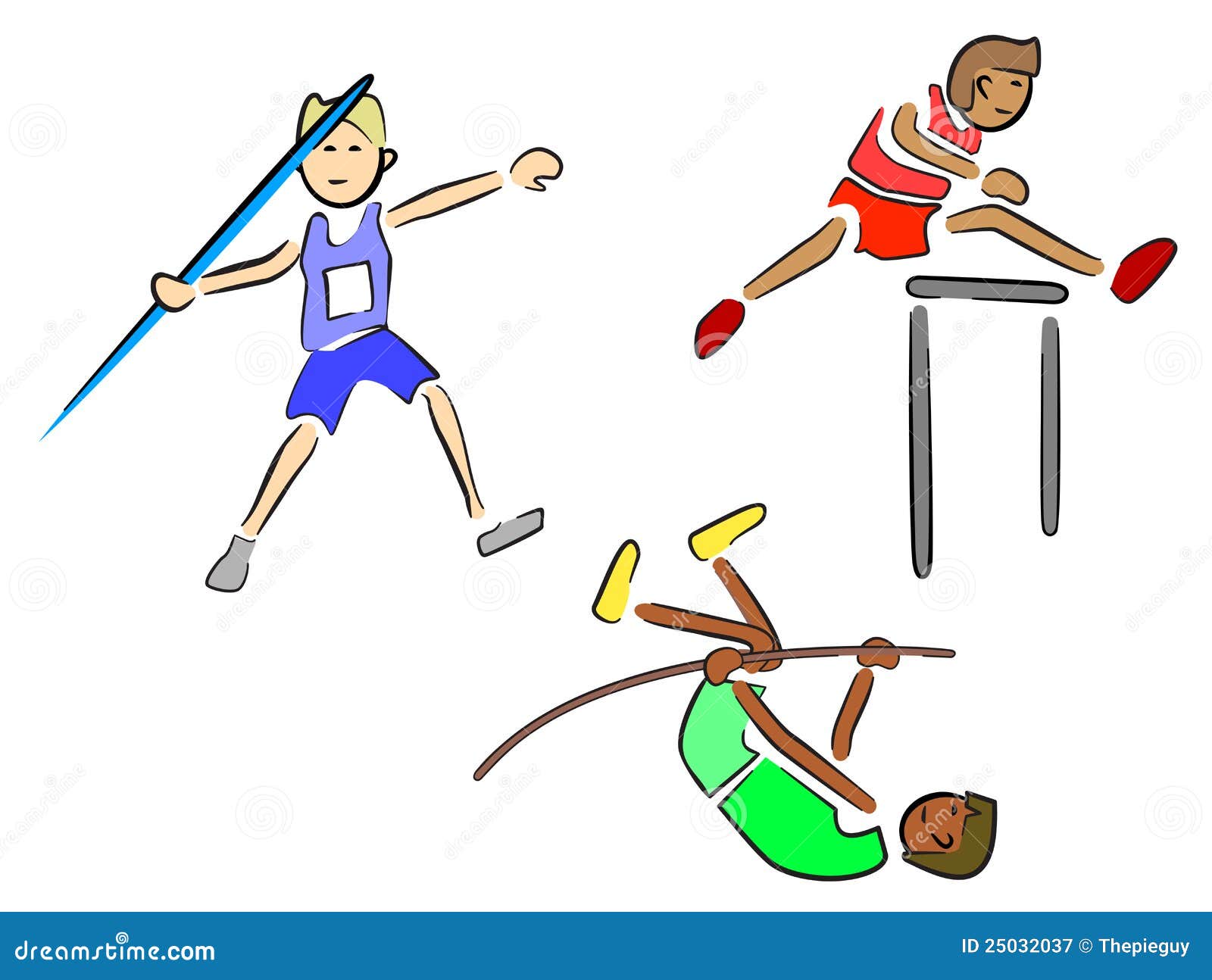 Atletas (atletismo) ilustración del vector. Ilustración de campo - 25032037