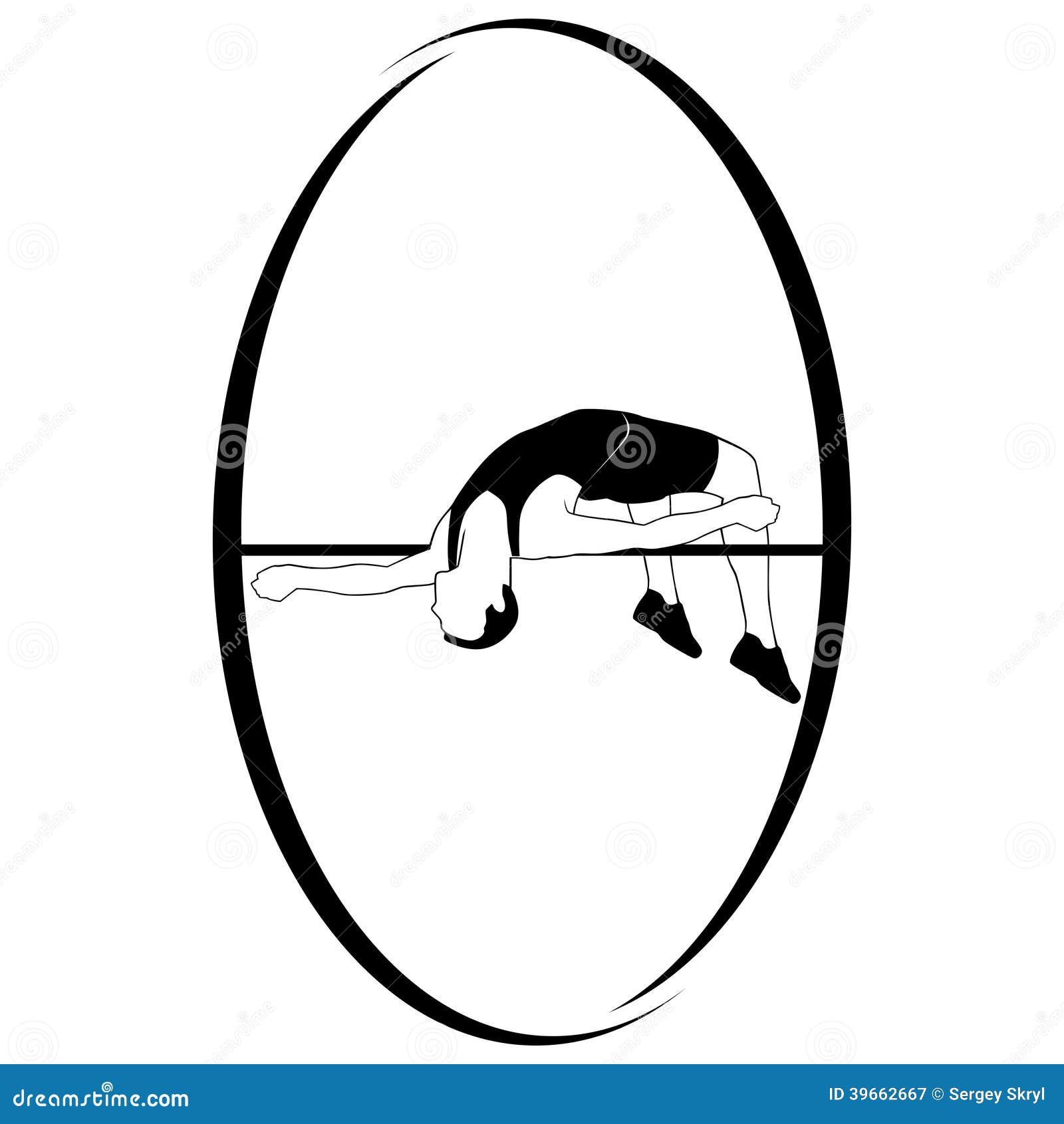 Atletiek. Hoogspringen vector illustratie. Illustration of activiteit ...