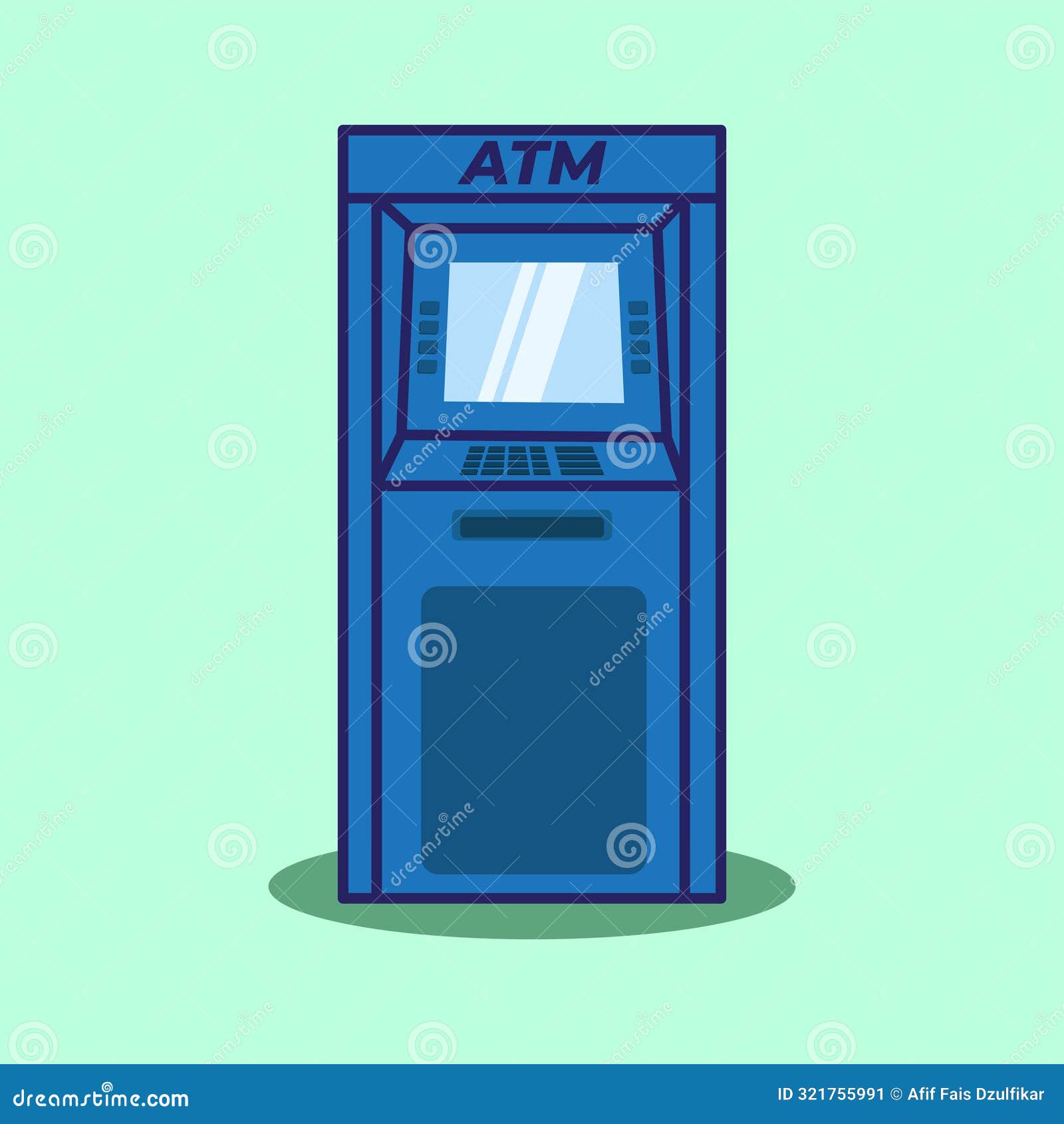 Vector Cartoon ATM Machine Illustration Vector for Designs Stock Vector ...