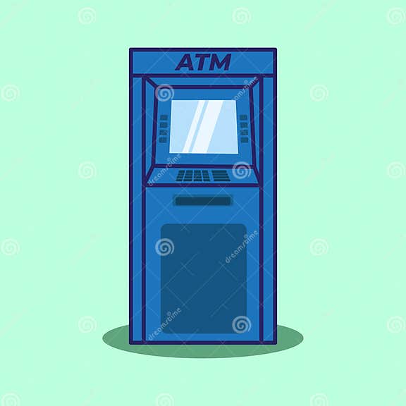 Vector Cartoon ATM Machine Illustration Vector for Designs Stock Vector ...