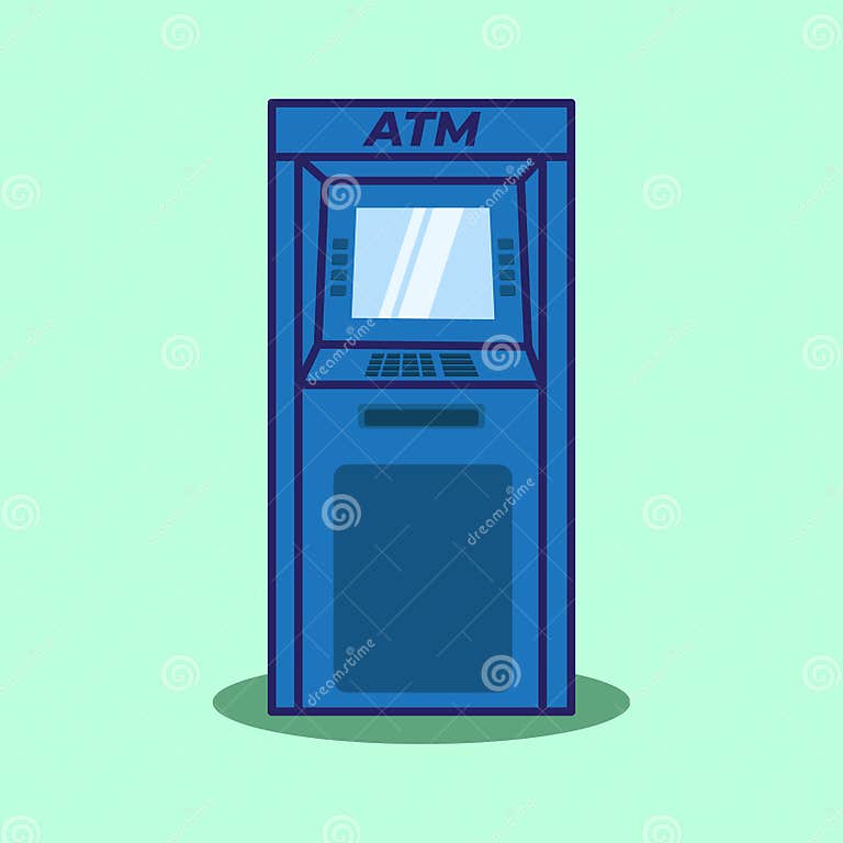 Vector Cartoon ATM Machine Illustration Vector for Designs Stock Vector ...