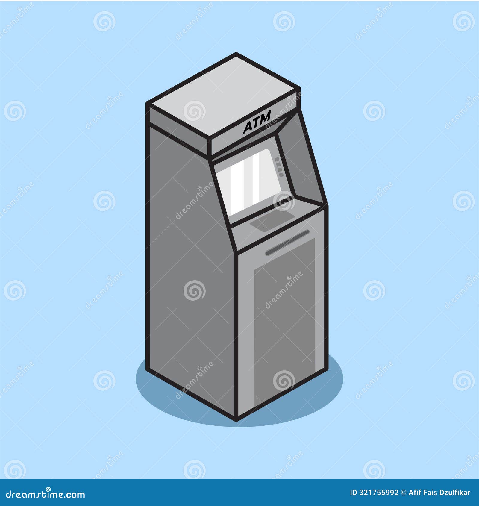 Vector Cartoon ATM Machine Illustration Vector for Designs Stock Vector ...