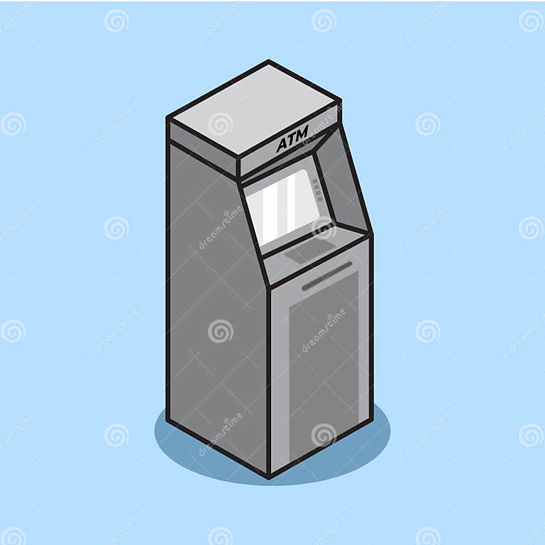 Vector Cartoon ATM Machine Illustration Vector for Designs Stock Vector ...