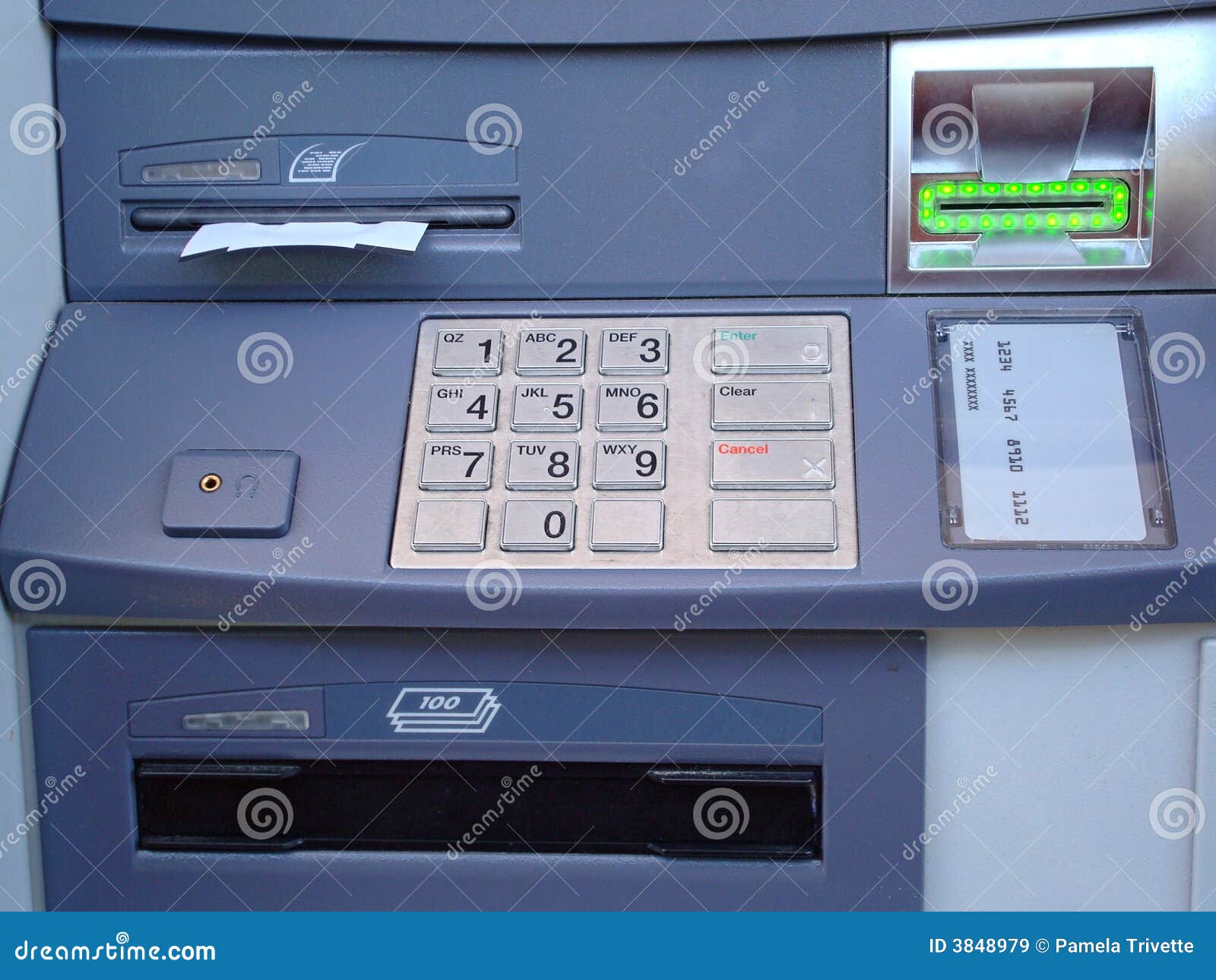 ATM stock image. Image of teller, buttons, computer, money - 3848979