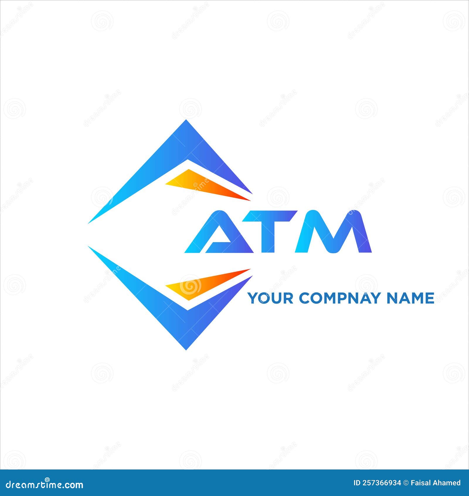 ATM Abstract Technology Logo Design on White Background. ATM Creative ...