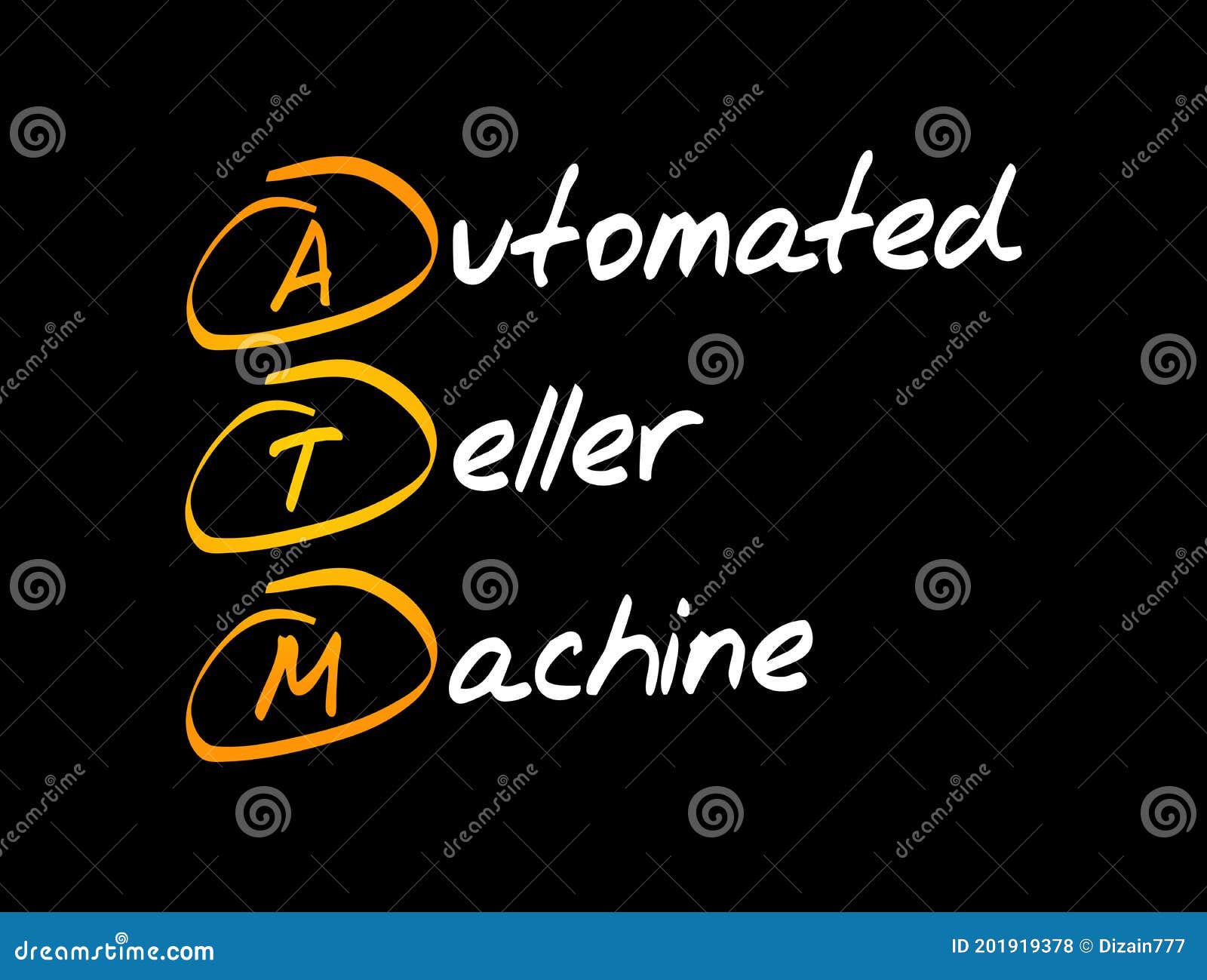 ATM - Automated Teller Machine Acronym Stock Illustration ...