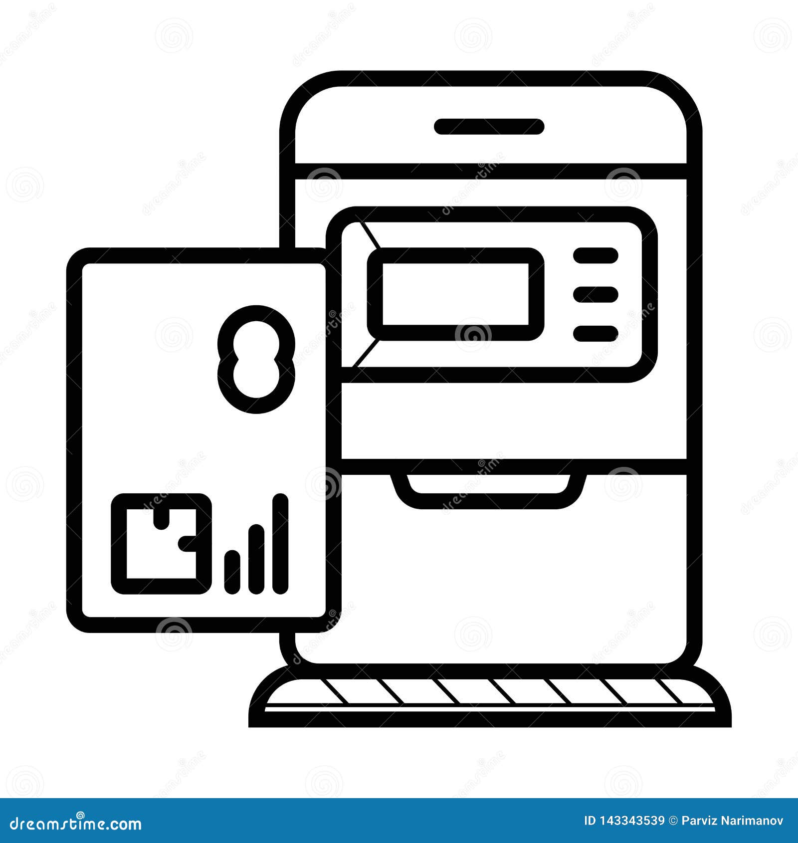 ATM - Automated Teller Machine Icon Vector. Money Automat Stock ...