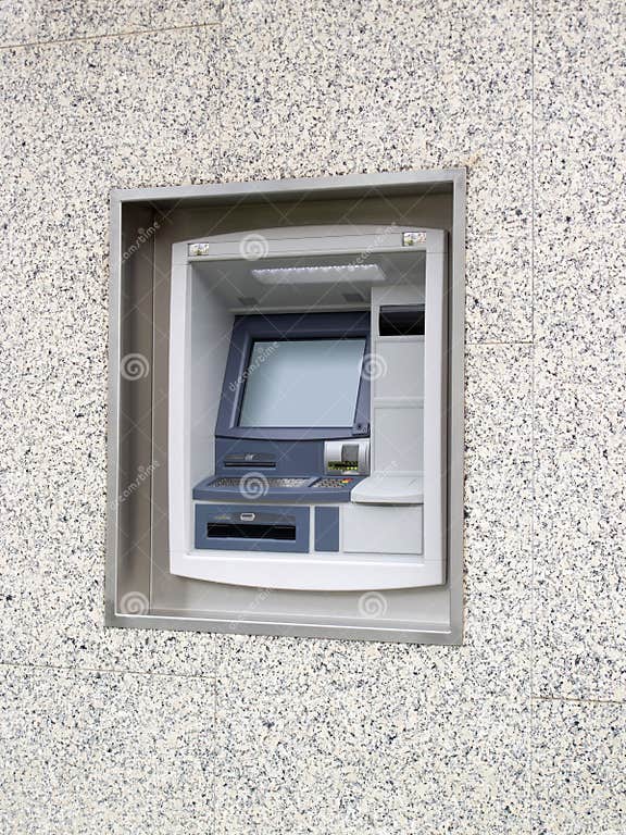 ATM-automatic Money Machine Installed on an Exterior Wall Stock Photo ...