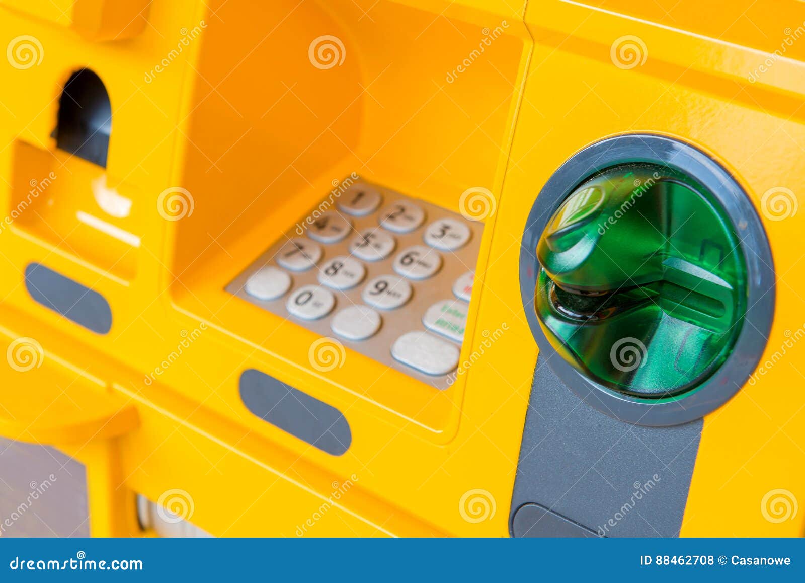 ATM Bank Cash Machine Built into Wall Stock Photo - Image of credit ...