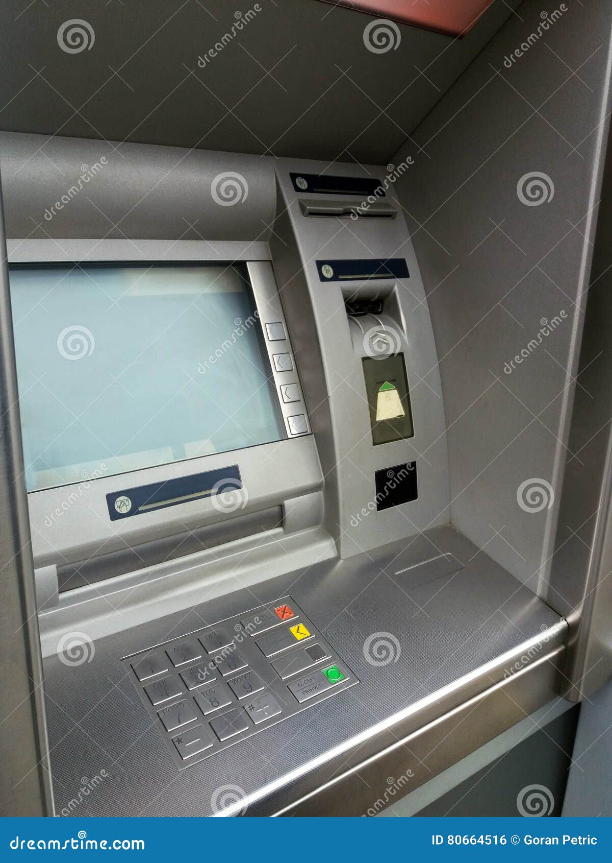ATM Bank Cash Machine with Keypad Stock Photo - Image of electronics ...