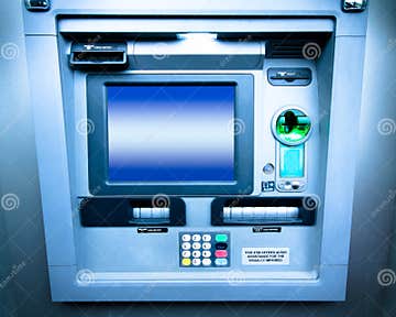 ATM Bank machine stock image. Image of automation, braille - 28232407