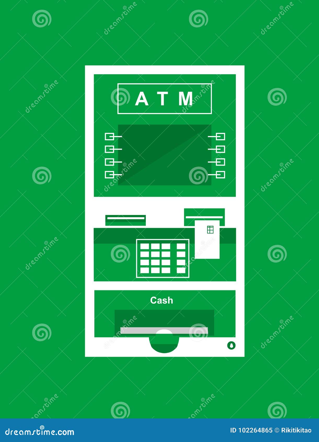 ATM bankomat stock illustrationer. Illustration av kommers - 102264865