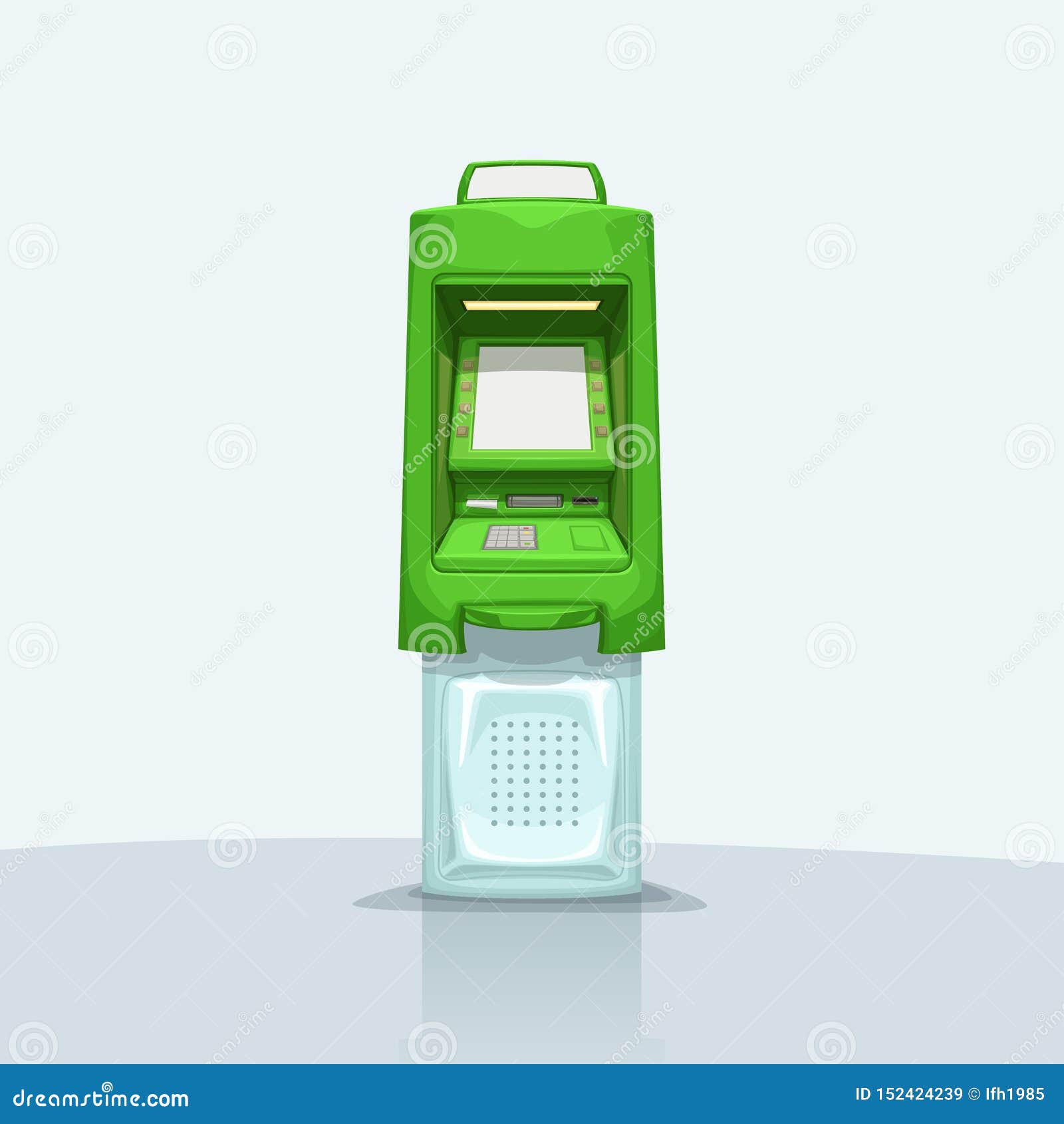 Atm on bright background stock vector. Illustration of blue - 152424239