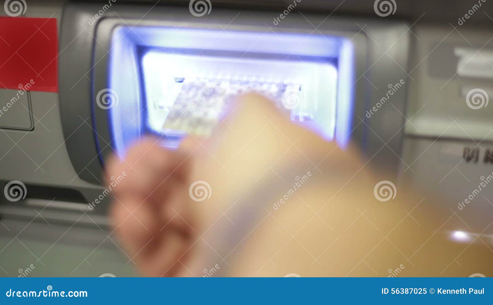 ATM Card Ejecting from Teller Stock Video - Video of service, money: 56387025