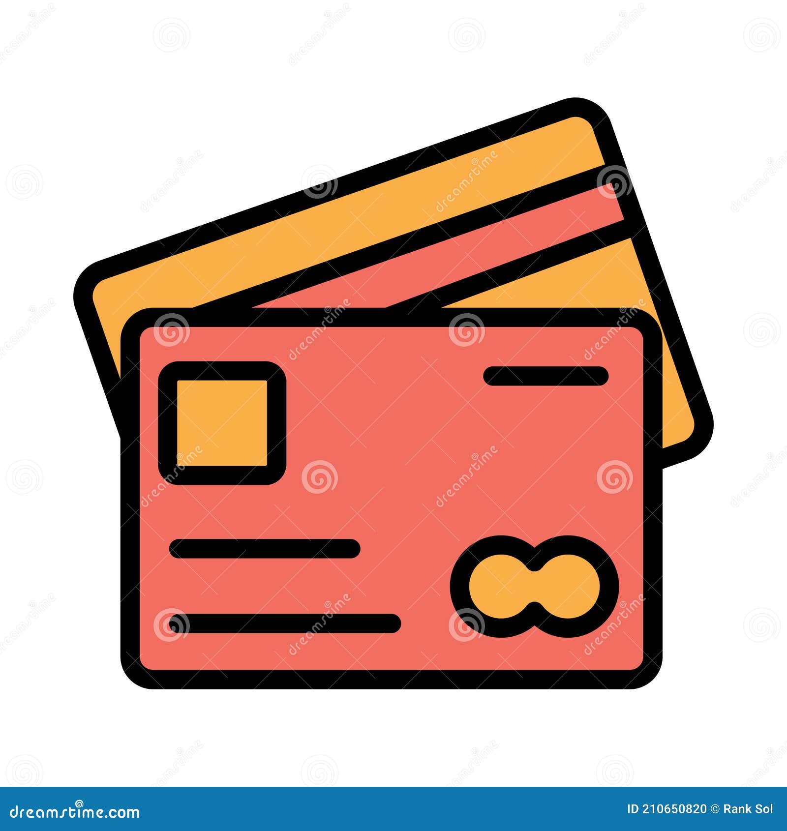 Atm Card Isolated Vector Icon Which Can Easily Modify or Edit Stock ...