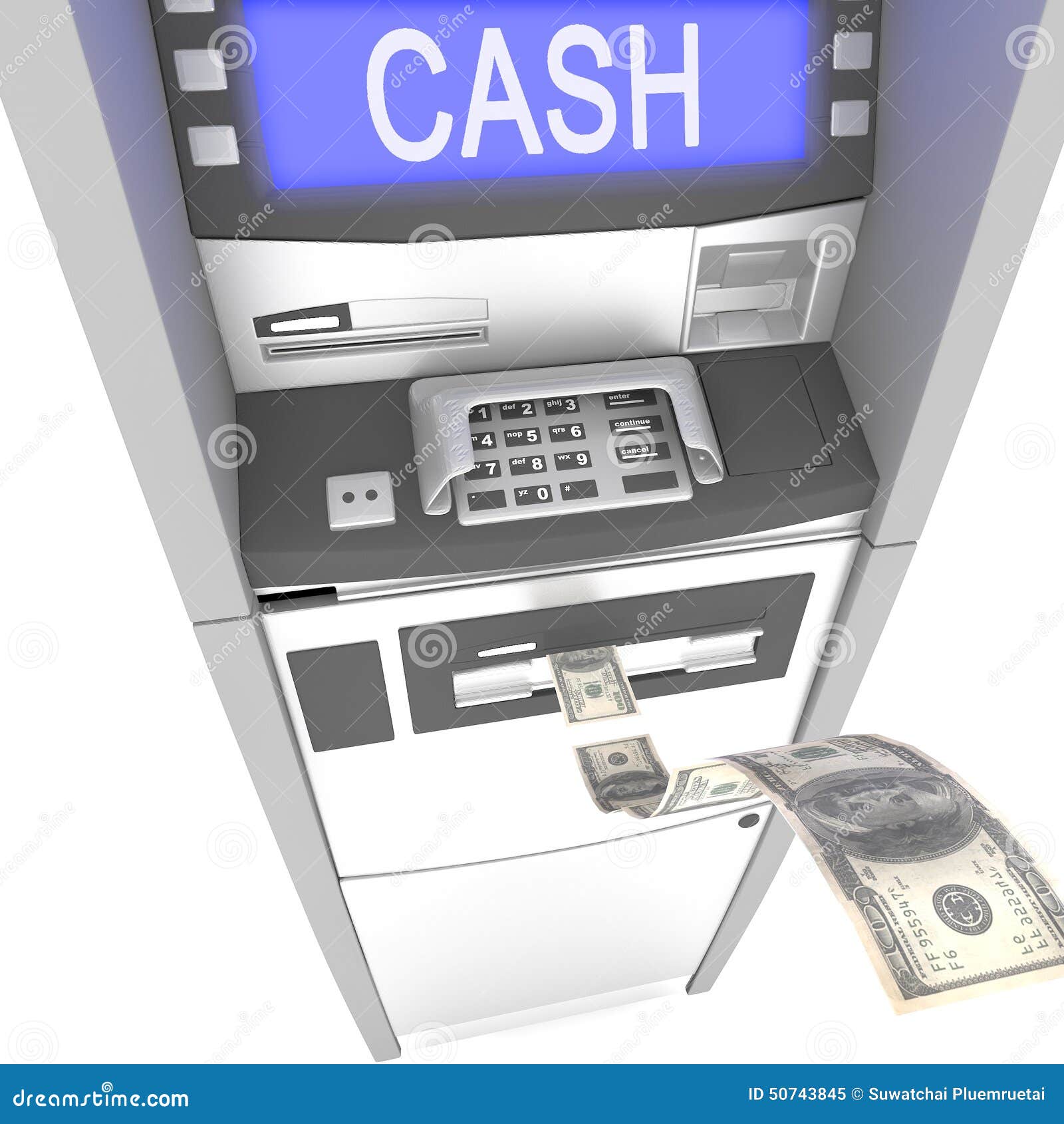 Atm cash machine stock illustration. Illustration of banking - 50743845