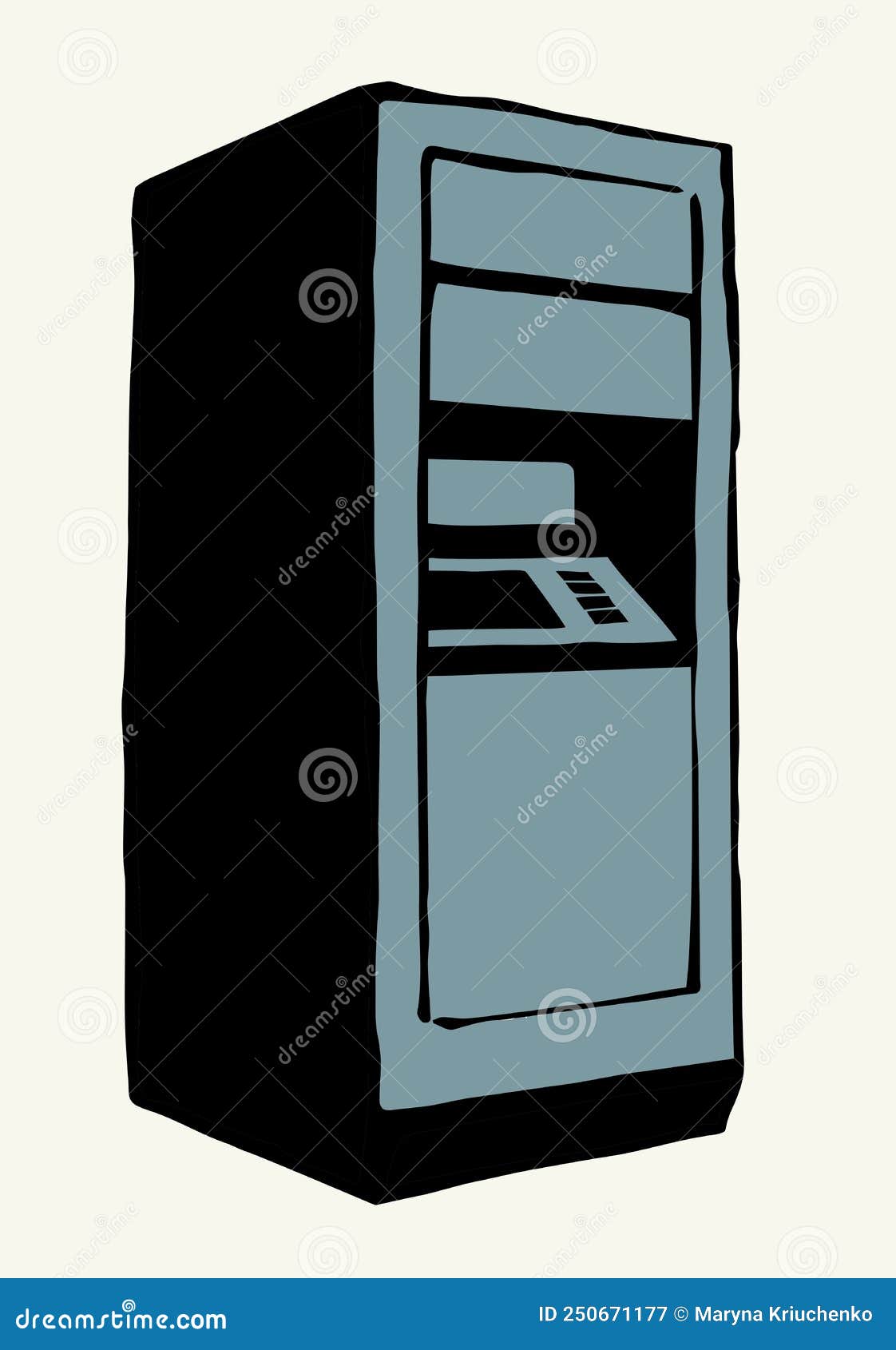 ATM Device Icon. Vector Drawing Stock Vector - Illustration of exchange ...